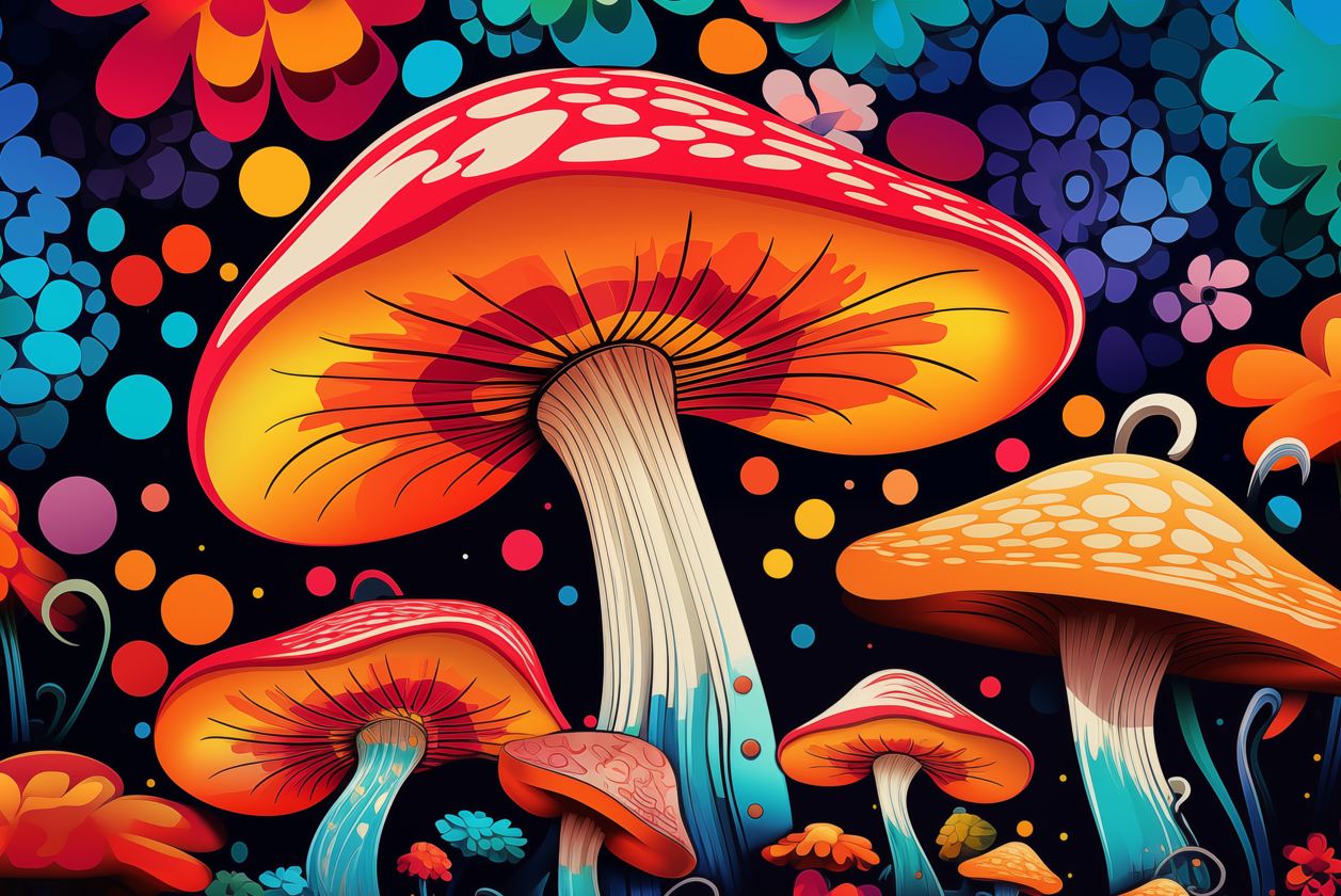 Mushroom Canvas Painting - Canvas Mushroom - Visual Funky