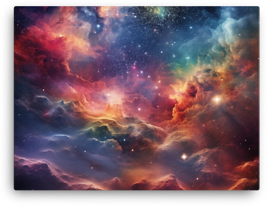 Celestial Nebula Symphony Canvas - Visual Funky