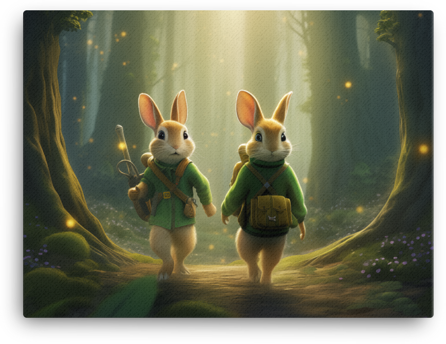 Mystical Journey of the Explorer Rabbits Canvas - Visual – Visual Funky